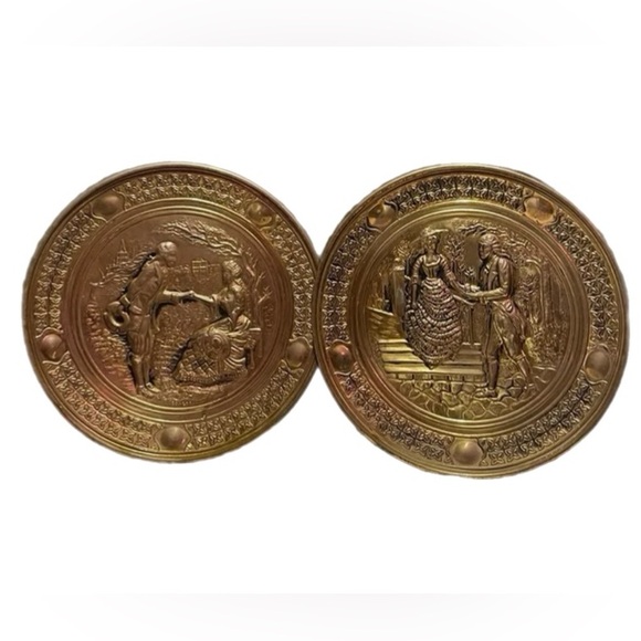 Peerage | Wall Decor | 2 Vintage Large Brass Wall Hangings Peerage ...